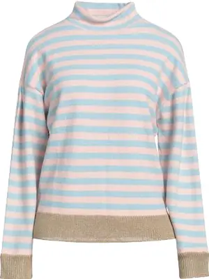 TSD12 Striped Knit Turtleneck