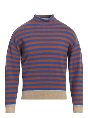 TSD12 Striped Knit Turtleneck Tan