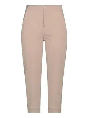 European Culture Straight-Leg Cropped Trousers Beige