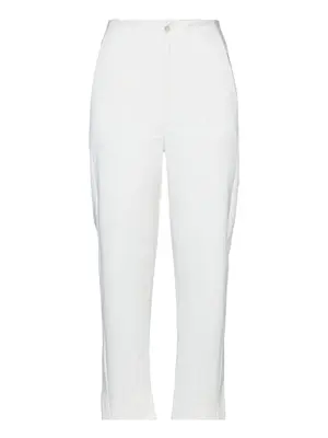 European Culture Straight-Leg Cropped Trousers White