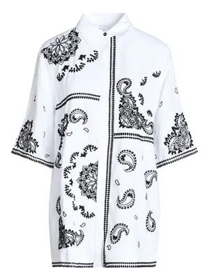 TOPSHOP TOPSHOP Embroidered Woven Shirt