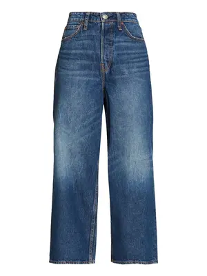 Rag & Bone Maya Cropped Jeans - Dark Denim