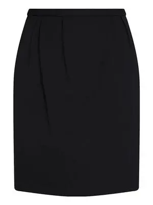 Theory Pleated Twill Mini Wrap Skirt - Black