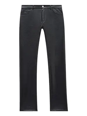 COURREGES Vinyl Straight-leg Trousers - Black