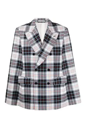 COMME DES GARÇONS Check-pattern Wool Blazer