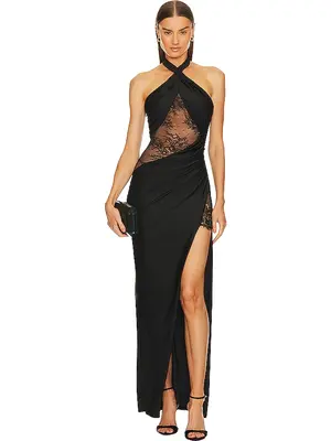MICHAEL COSTELLO X Josephine Gown - Black