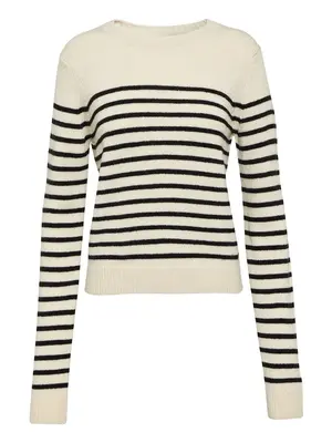 KHAITE Khaite Diletta Striped Cashmere Sweater