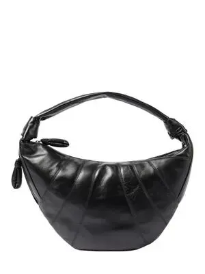 LEMAIRE Fortune Croissant Leather Shoulder Bag - Black