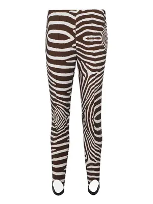 Bogner Bogner Elaine Zebra-Print Stirrup Pants Multicoloured