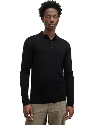 ALLSAINTS Mode Merino Polo - Black