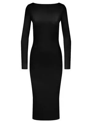 MAISON CLOSE 019 Open-back Midi Dress - Black