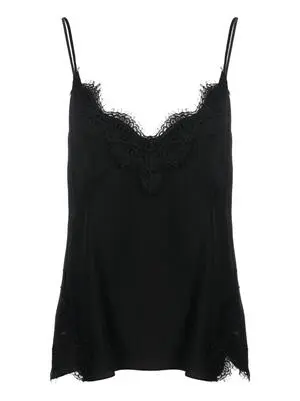 Dorothee Schumacher Scallop-edge Silk Tank Top - Black
