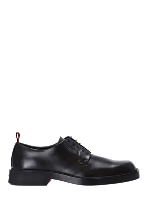 Hugo Logo-debossed Leather Monk Shoes - Black