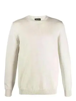 ROBERTO COLLINA Fine-knit Merino Wool Jumper - Neutrals