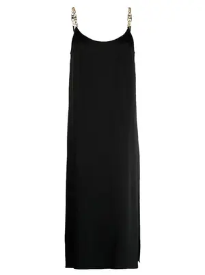 Michael Kors Chain-link Crepe Midi Dress - Black