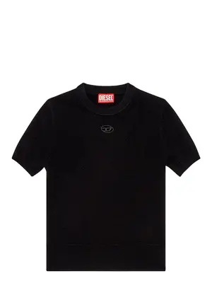 DIESEL M-arga Logo-embroidered Top - Black