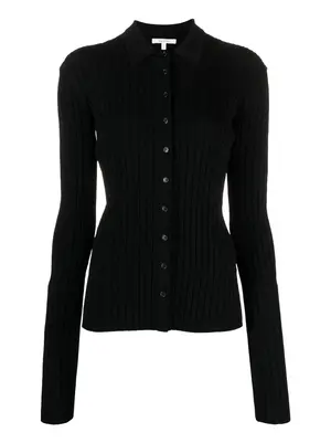 NENSI DOJAKA Straight-point Collar Pleated Top - Black