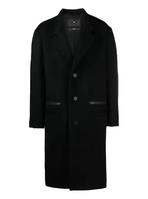 Y3 X Adidas Tailored Single-breasted Coat - Black
