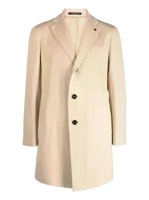 Tagliatore Brooch-detail Single-breasted Coat - Neutrals