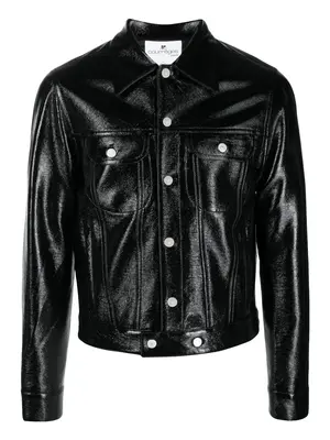 COURREGES Faux-leather Jacket - Black