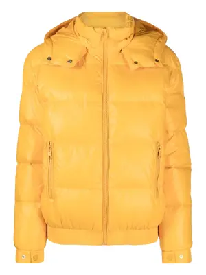 TWINSET Logo-plaque Hooded Puffer Jacket - Yellow