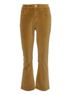 FRAME Le Crop Mini Boot Velveteen Jeans - Beige