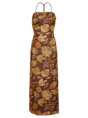 SIR. Josefina Floral Linen Midi Dress - Multicoloured