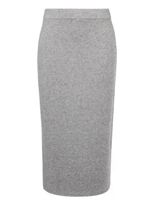 Vince Jersey Midi Skirt - Grey