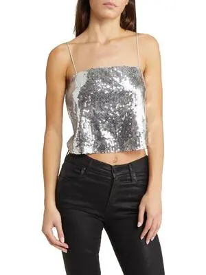 ASTR THE LABEL Sequin Flower Camisole