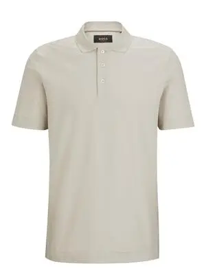 BOSS Cotton-silk Polo Shirt - Beige