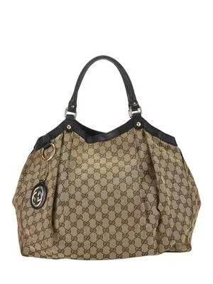Gucci Original GG Canvas Sukey Tote Bag Black