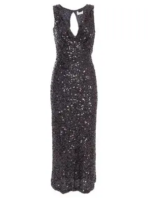 P.a.r.o.s.h P.A.R.O.S.H. Sequined Maxi Dress Nero
