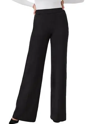 Spanx Perfectfit Ponte Wide Leg Trousers - Classic Black