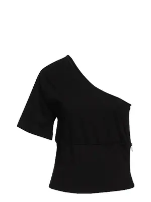 Federica Tosi One-shoulder Top With Internal Boning - Black
