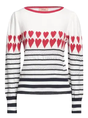 TWINSET Sweater In Cotton And Polyamide - White