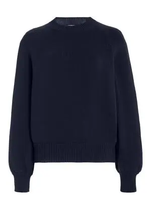 HIGH SPORT Crewneck Cotton Sweater - Navy
