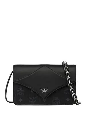 Mcm Diamond Visetos Shoulder Bag - Black
