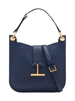 TOM FORD Tara Small Hobo Shoulder Bag Denim Blue