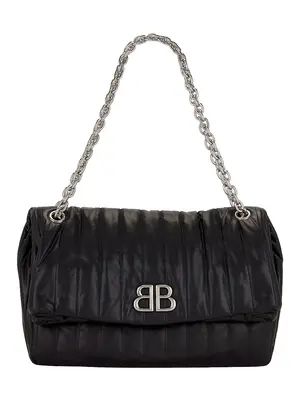 Balenciaga Monaco Medium Chain Bag - Black