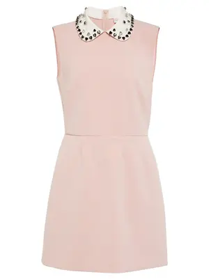 Red Valentino Embellished Cady Minidress - Pink