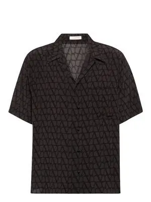 Valentino Garavani Toile Iconographe Silk Shirt - Black