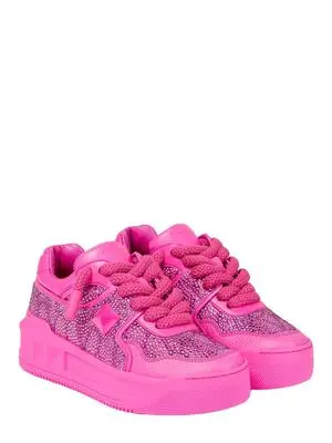 Valentino Garavani One Stud Xl Toile Iconographe Platform Sneakers - Pink