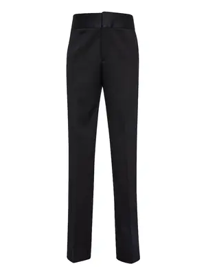 Valentino Garavani Straight Leg Virgin Wool Pants - Black