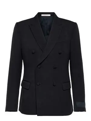 Valentino Garavani Double-breasted Wool Blazer - Blue