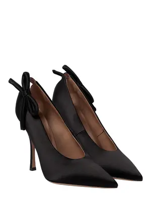 Valentino Garavani Nite-out Cutout Satin Pumps - Black