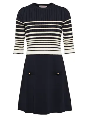 Valentino Garavani Striped Knit Minidress - Multicoloured