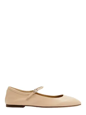 AeydĒ Aeyde Uma Leather Ballet Flats Peach