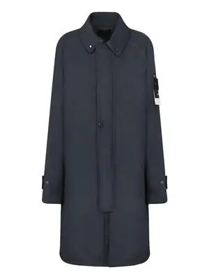 Stone Island Cotton Canvas Trench Coat - Blue