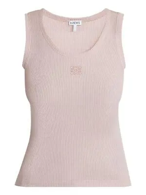 Loewe Anagram Logo Ribbed Tank Top Pink