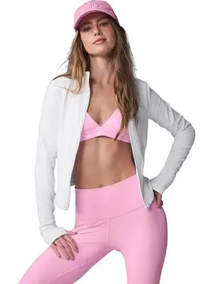 Alo Yoga Airbrush Corset Full Zip Jacket - White